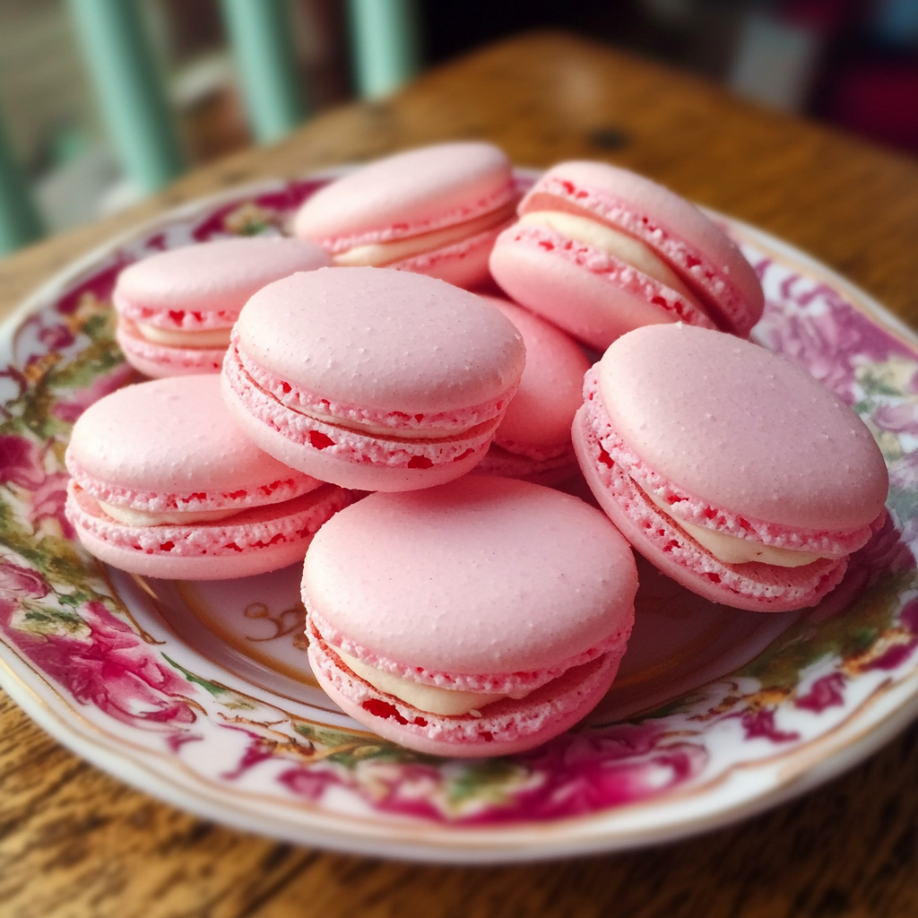 Pink Macarons - skilledcooks