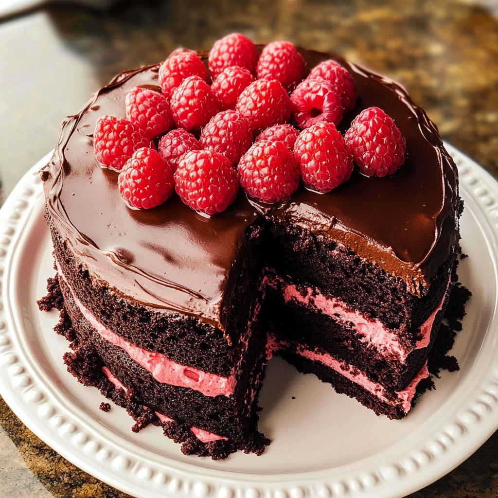 Chocolate Raspberry Cake - skilledcooks