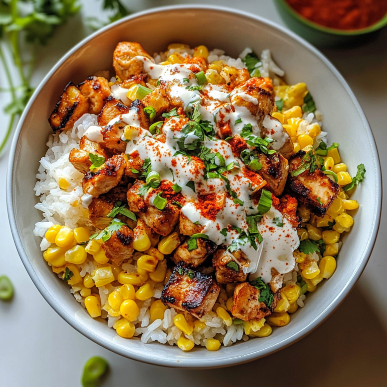 Street Corn Chicken Rice Bowl - skilledcooks
