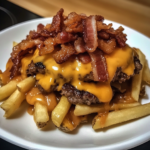 Maple Glazed Bacon Cheeseburger Poutine - skilledcooks