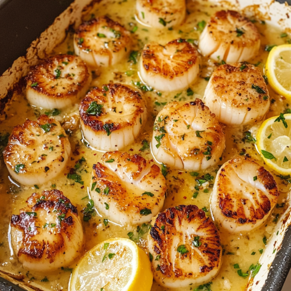 Lemon Butter Scallops - skilledcooks