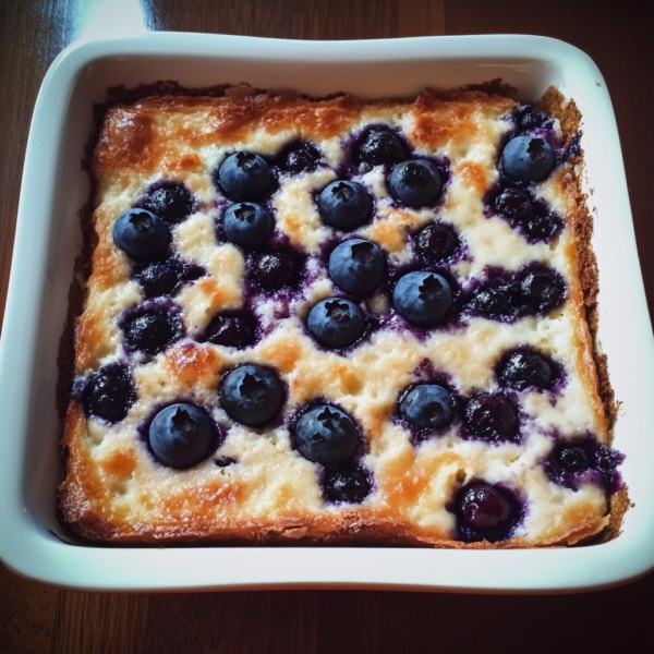 Blueberry Cottage Cheese Breakfast Bake - skilledcooks