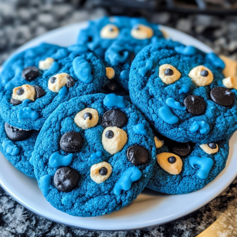 Blue Cookie Monster Cookies - skilledcooks