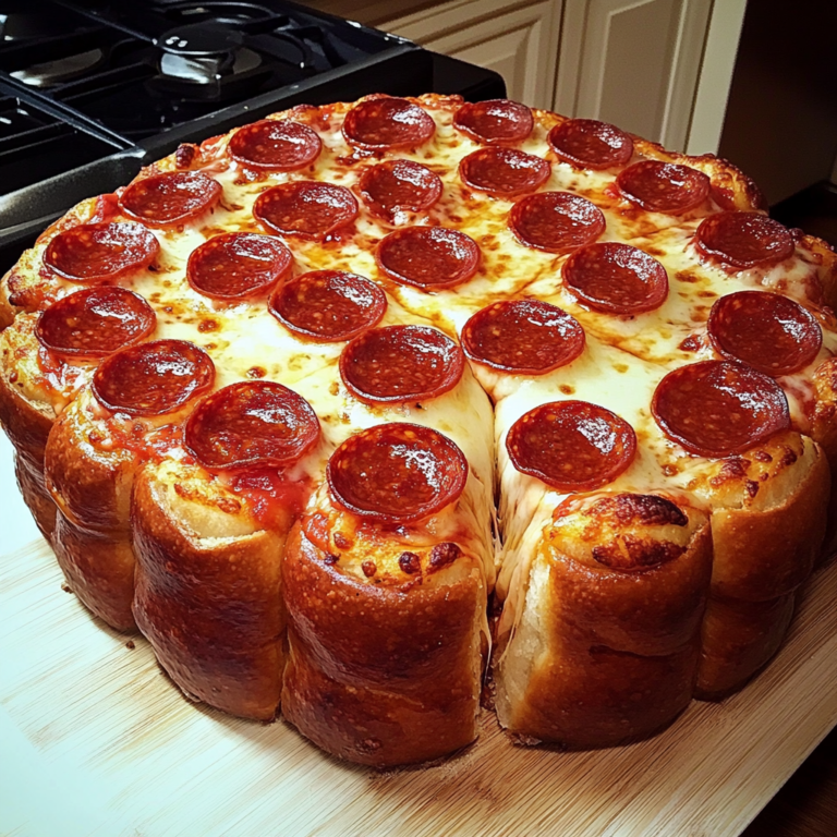 Stuffed Crust Pepperoni Pizza - skilledcooks