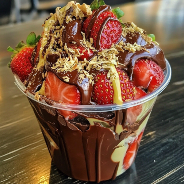 Dubai Chocolate Strawberry Cup - skilledcooks